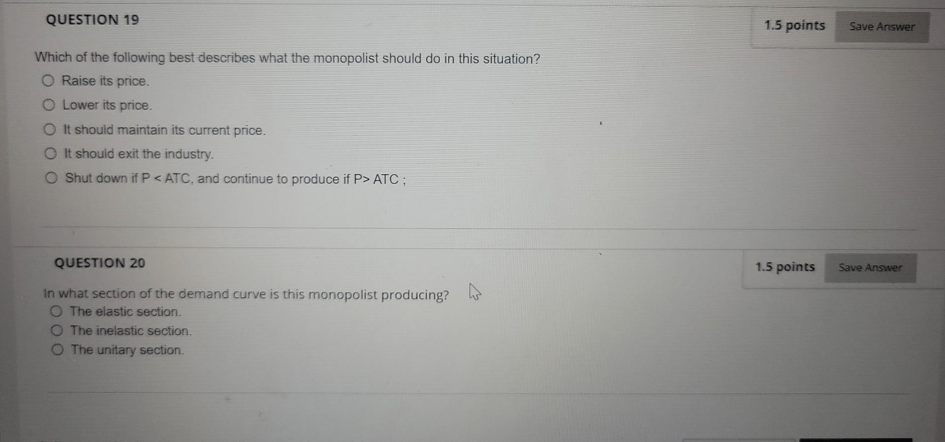 Solved PROBLEM SET 8Z PERFECT COMPETITION AND MONOPOLY PART | Chegg.com