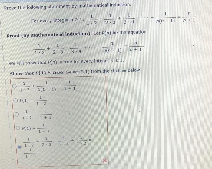 Solved Prove the following statement by mathematical | Chegg.com