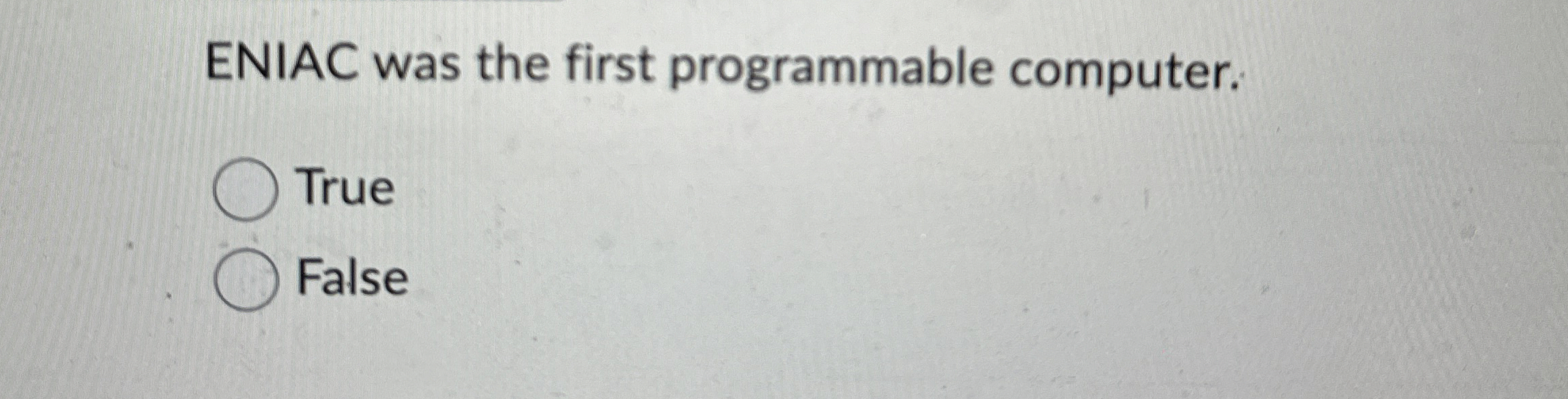 Solved ENIAC was the first programmable computer. | Chegg.com