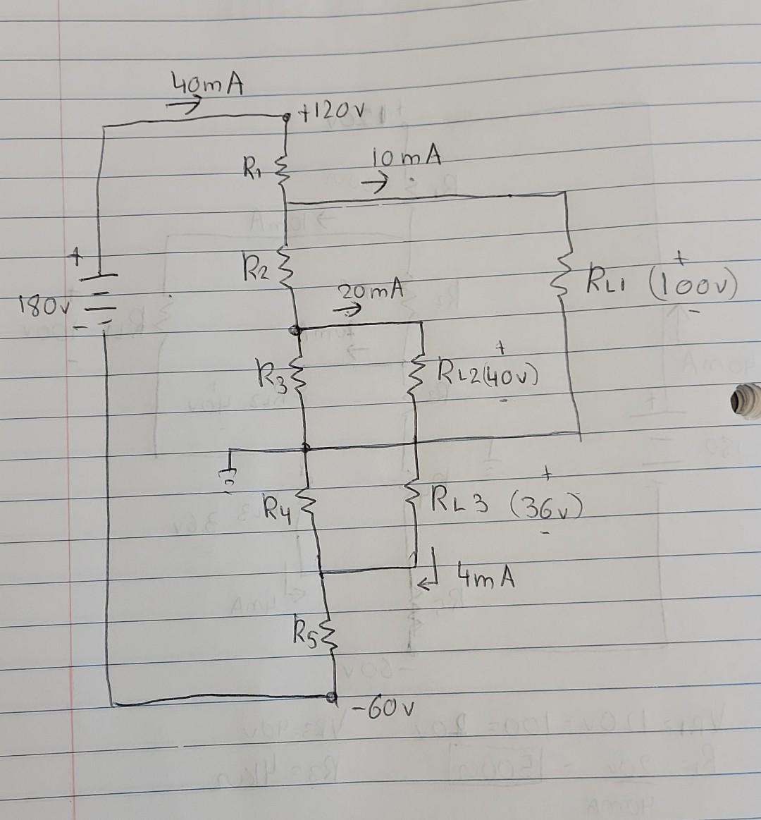 Solved find all resistance and power values | Chegg.com