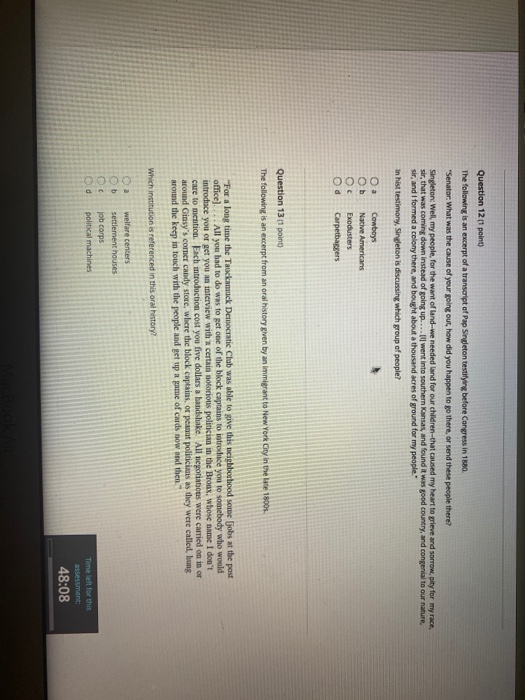 Question 11 (1 point) These two photographs were | Chegg.com