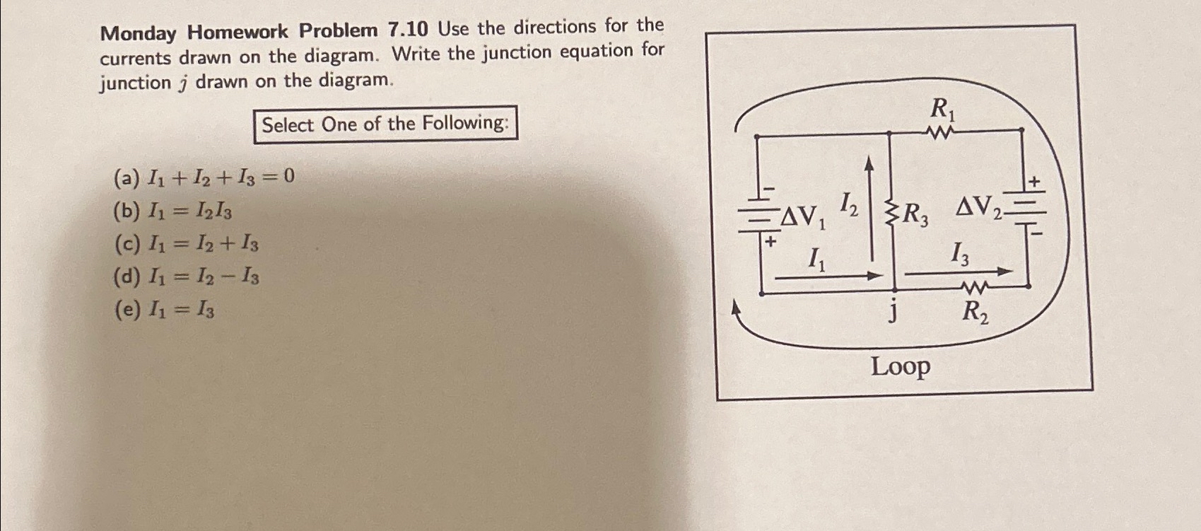 Solved Monday Homework Problem 7.10 ﻿Use the directions for | Chegg.com
