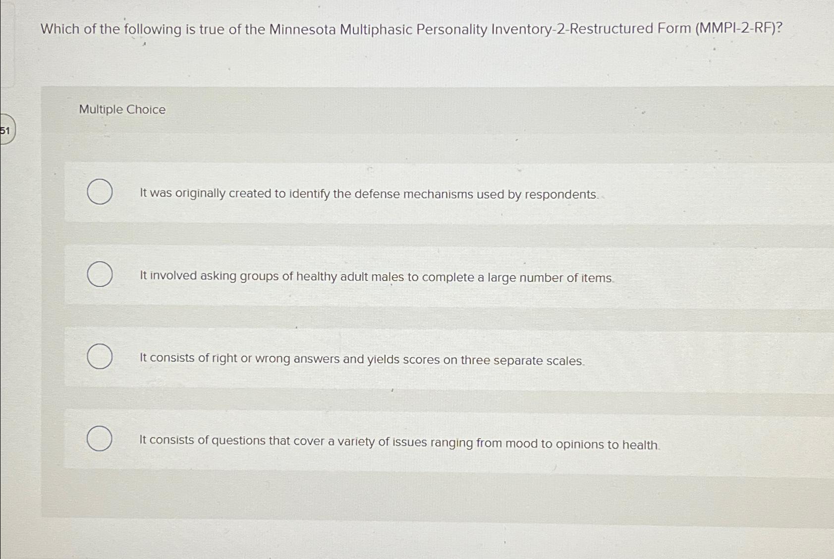 Solved Which of the following is true of the Minnesota | Chegg.com