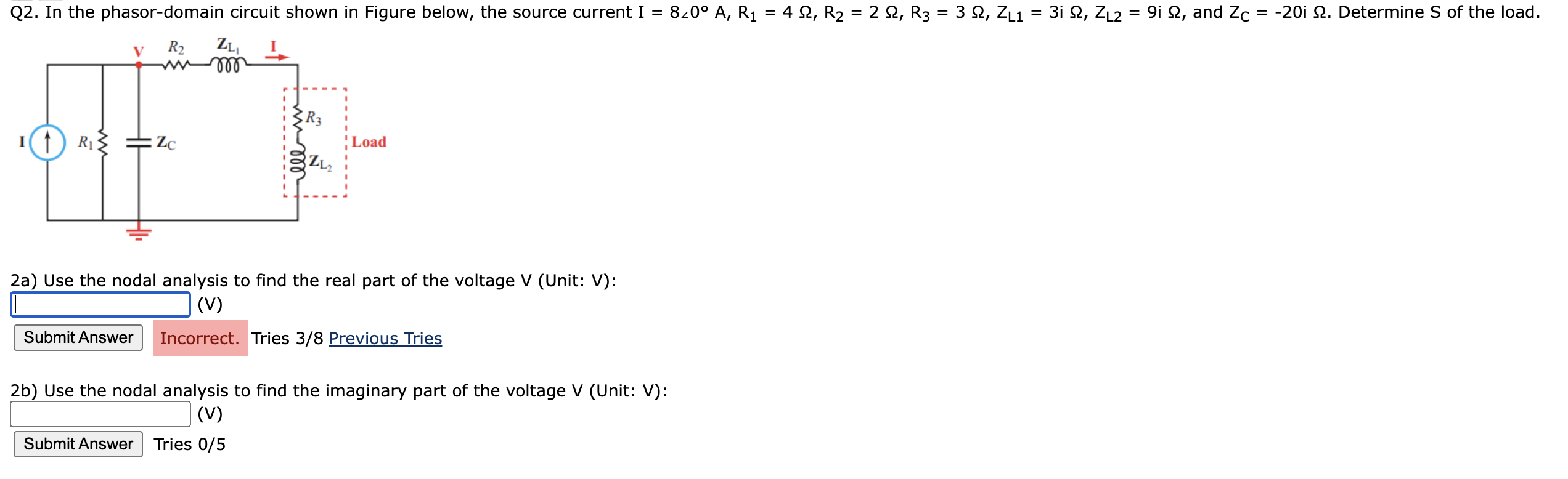 Solved Q2. In ﻿the phasor-domain circuit shown in ﻿Figure | Chegg.com