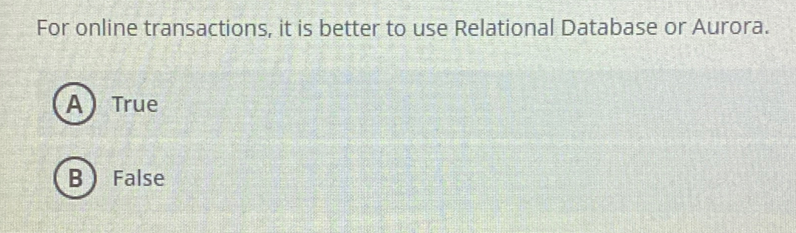 Solved For online transactions, it is better to use | Chegg.com