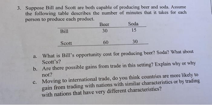 Solved 3. Suppose Bill and Scott are both capable of | Chegg.com