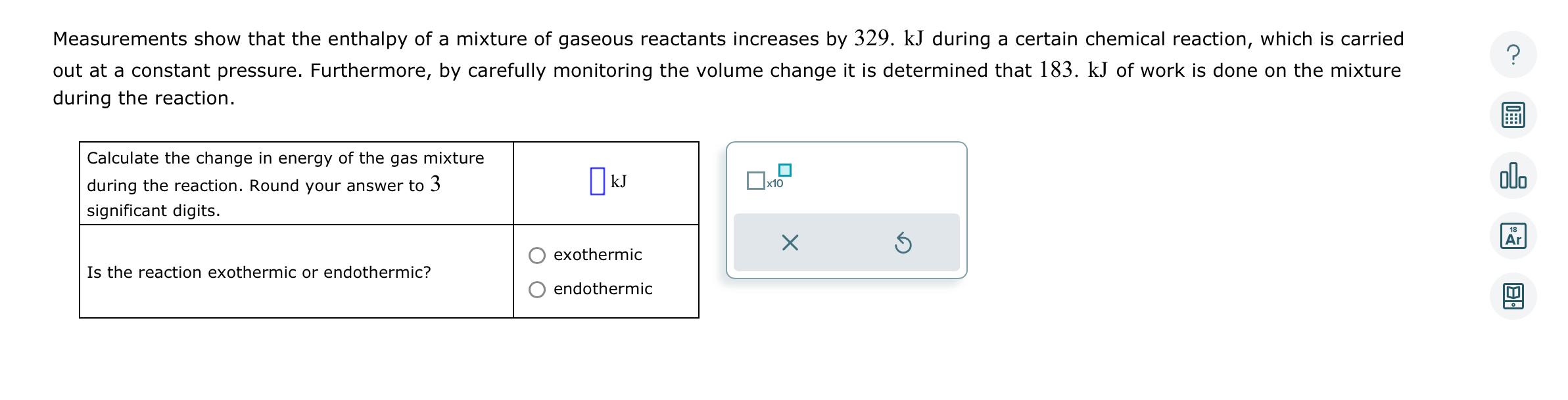 Solved Measurements show that the enthalpy of a mixture of | Chegg.com