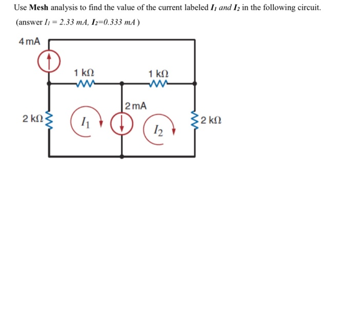Solved Use Mesh analysis to find the value of the current | Chegg.com