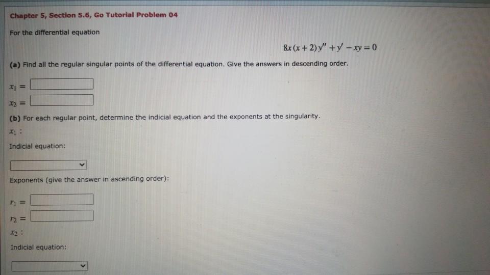Solved Chapter 5, Section 5.6, Go Tutorial Problem 04 For | Chegg.com