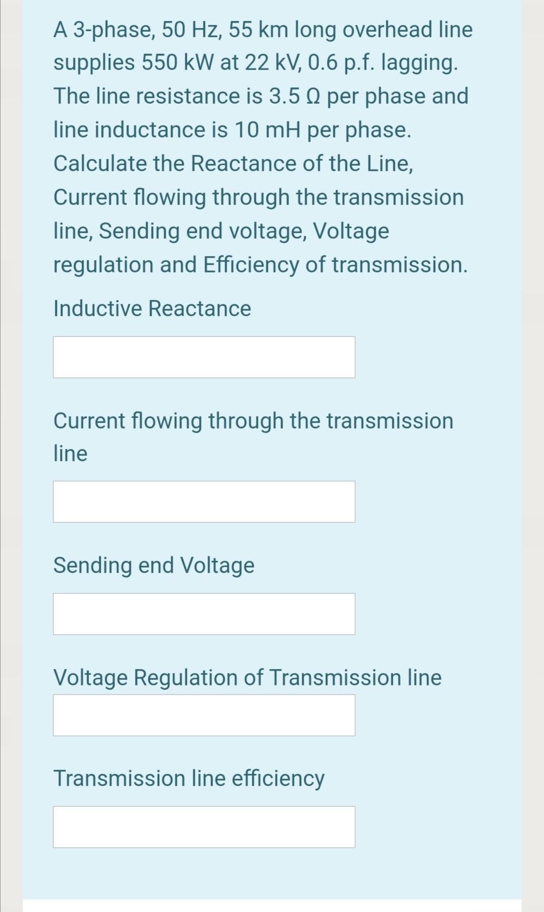 Solved A single phase transmission line is delivering 410 | Chegg.com