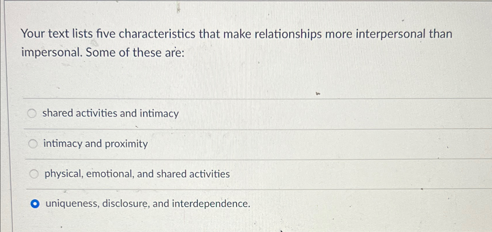 Solved Your text lists five characteristics that make | Chegg.com