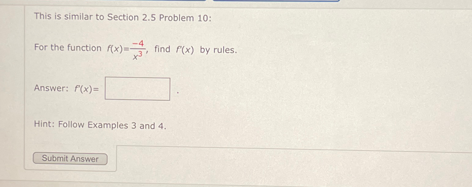 Solved This is similar to Section 2.5 ﻿Problem 10:For the | Chegg.com