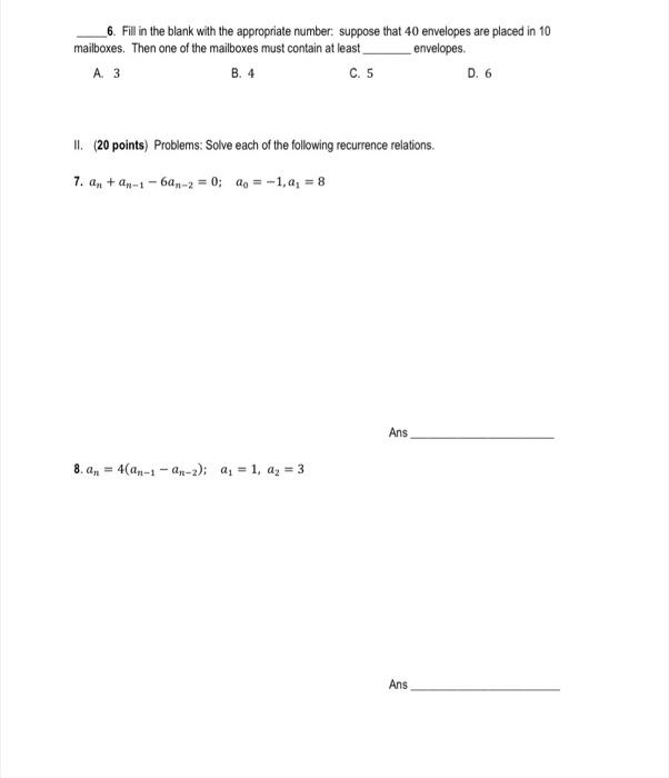 Solved I. (30 points) Basic Probability Computations. Please | Chegg.com