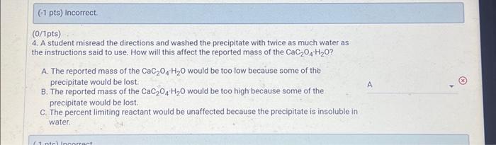 Solved (0/1pts) 2. How would the reported "percent limiting | Chegg.com