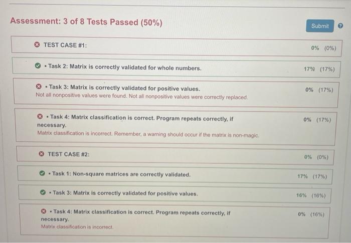 Solved TASK 1: Matrix size ( 3−5 min) Prompt the user to | Chegg.com