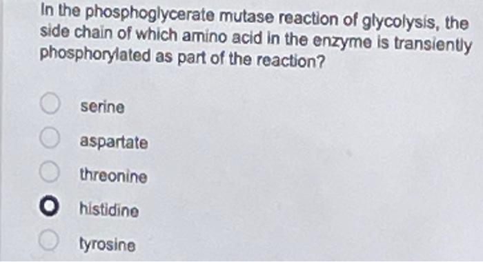 Solved In the phosphoglycerate mutase reaction of | Chegg.com