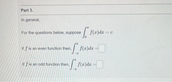 Solved The Function F Is An Even Function If F−xfx The 7319