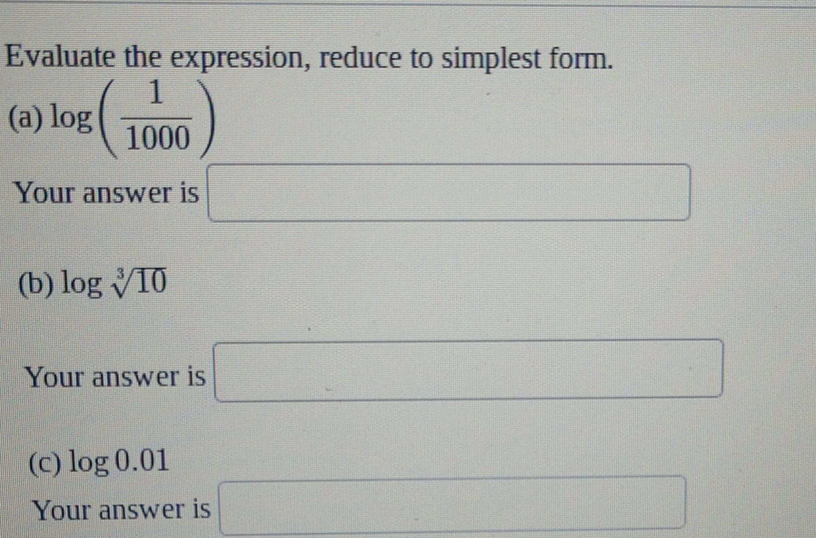 Solved Evaluate the expression, reduce to simplest form. 1 | Chegg.com