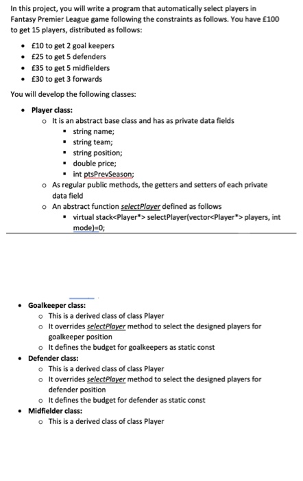 வகம் In this project, you will write a program that | Chegg.com