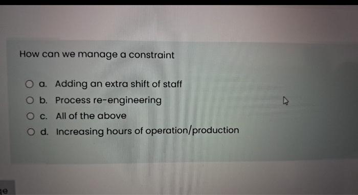 Solved What is an example of an unavoidable cost a. Purchase | Chegg.com