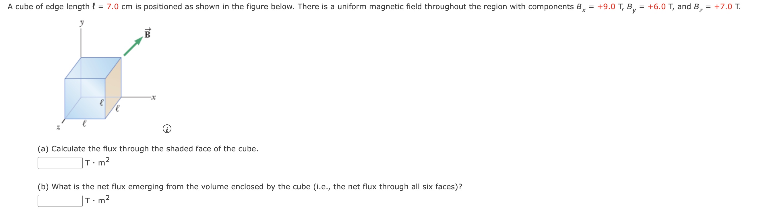 Solved (a) ﻿Calculate the flux through the shaded face of | Chegg.com