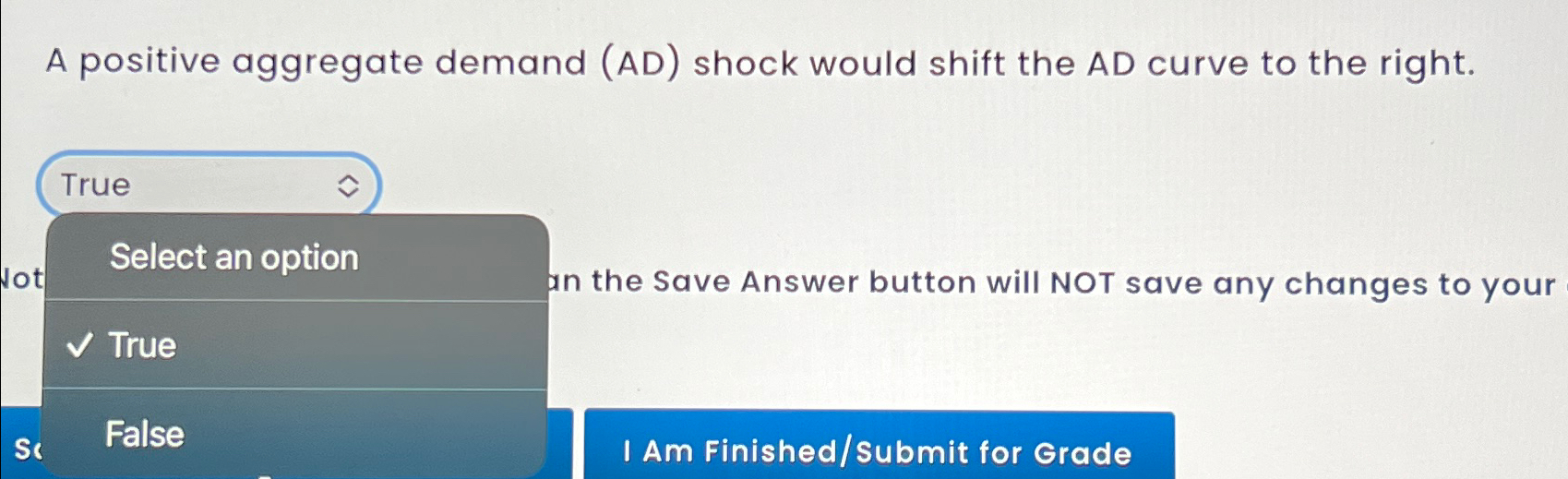 Solved A positive aggregate demand (AD) ﻿shock would shift | Chegg.com