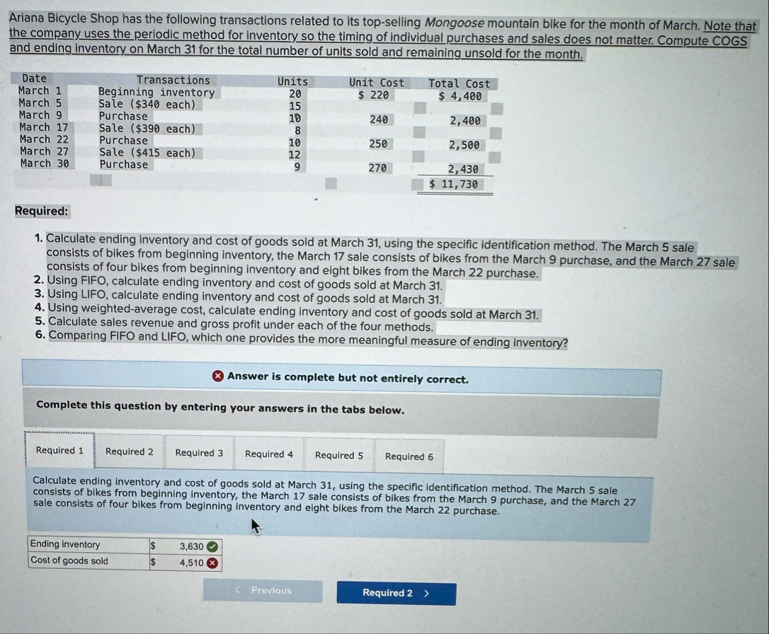 Solved Exercise 6-5 (Algo) ﻿Determine the cost of goods sold | Chegg.com