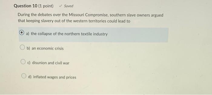 John C. Calhoun supported the Tariff of 1816 , but | Chegg.com