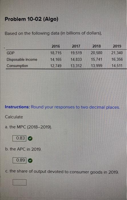 Solved C. The share of output devoted to consumer goods in | Chegg.com