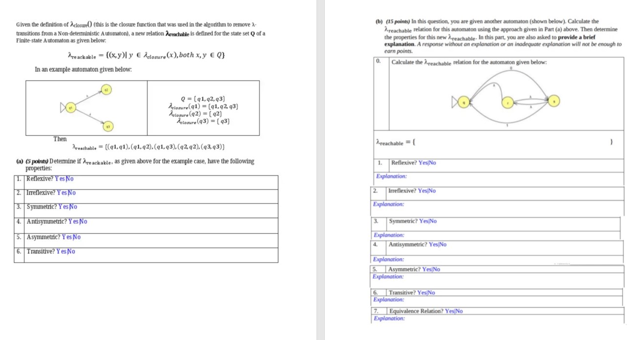 Solved (b) (15 ﻿points) ﻿In this question, you are given | Chegg.com