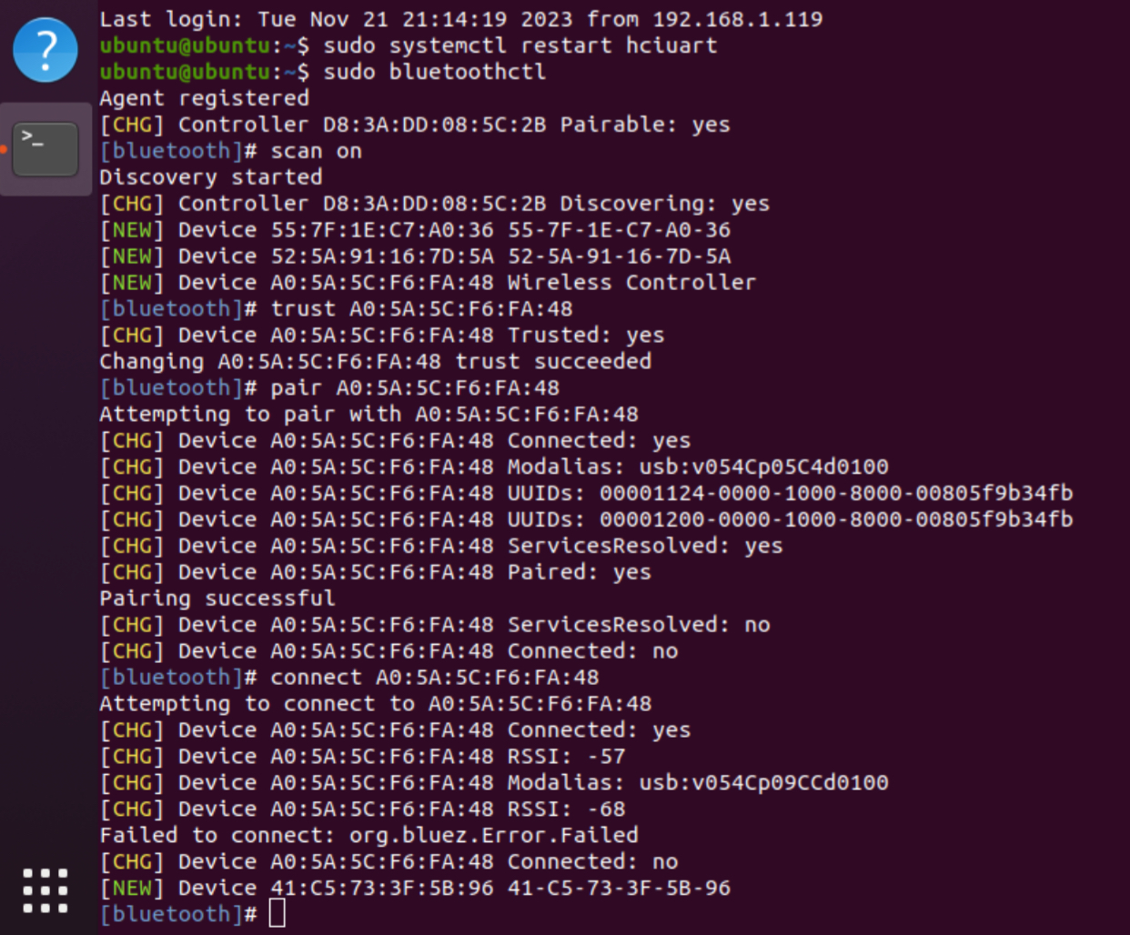 Solved I started first in my Linux terminal by placing | Chegg.com
