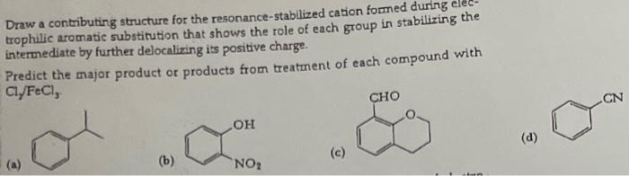 Solved Draw a contributing structure for the | Chegg.com