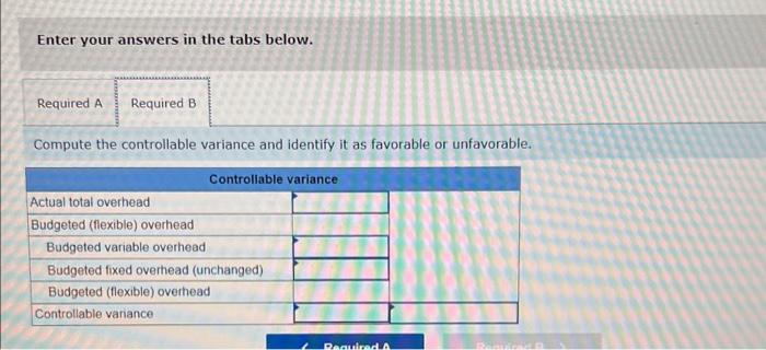 Solved QS 21-15 (Algo) Total overhead and controllable | Chegg.com