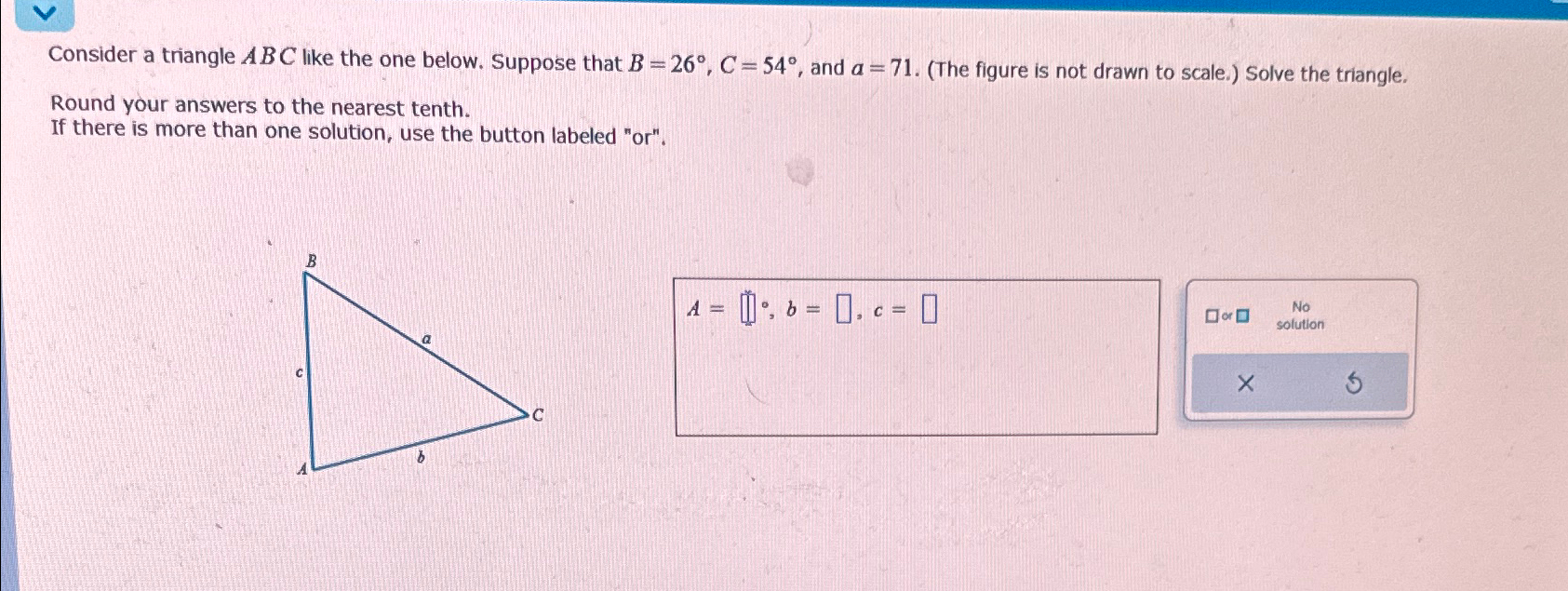 Solved Consider a triangle ABC like the one below. Suppose | Chegg.com