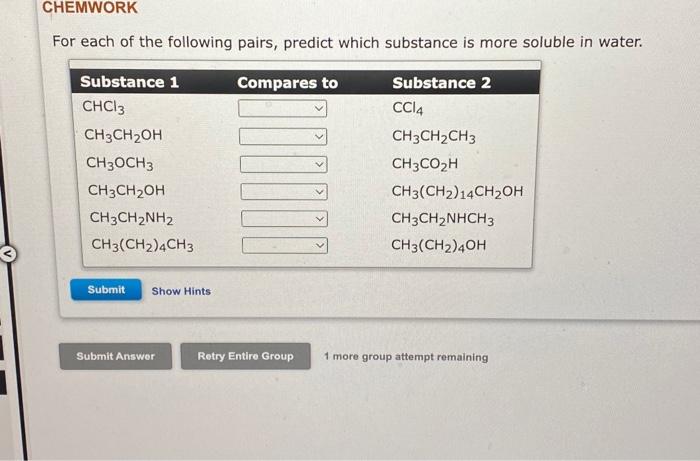 Solved For each of the following pairs, predict which | Chegg.com