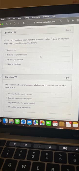 Solved Bookmarks Window Help File clemson instructure.com 5- | Chegg.com