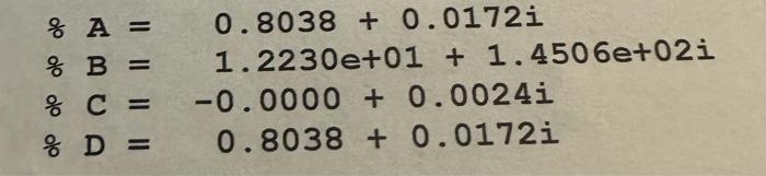 Solved (3) Use the exact ABCD parameters for the | Chegg.com