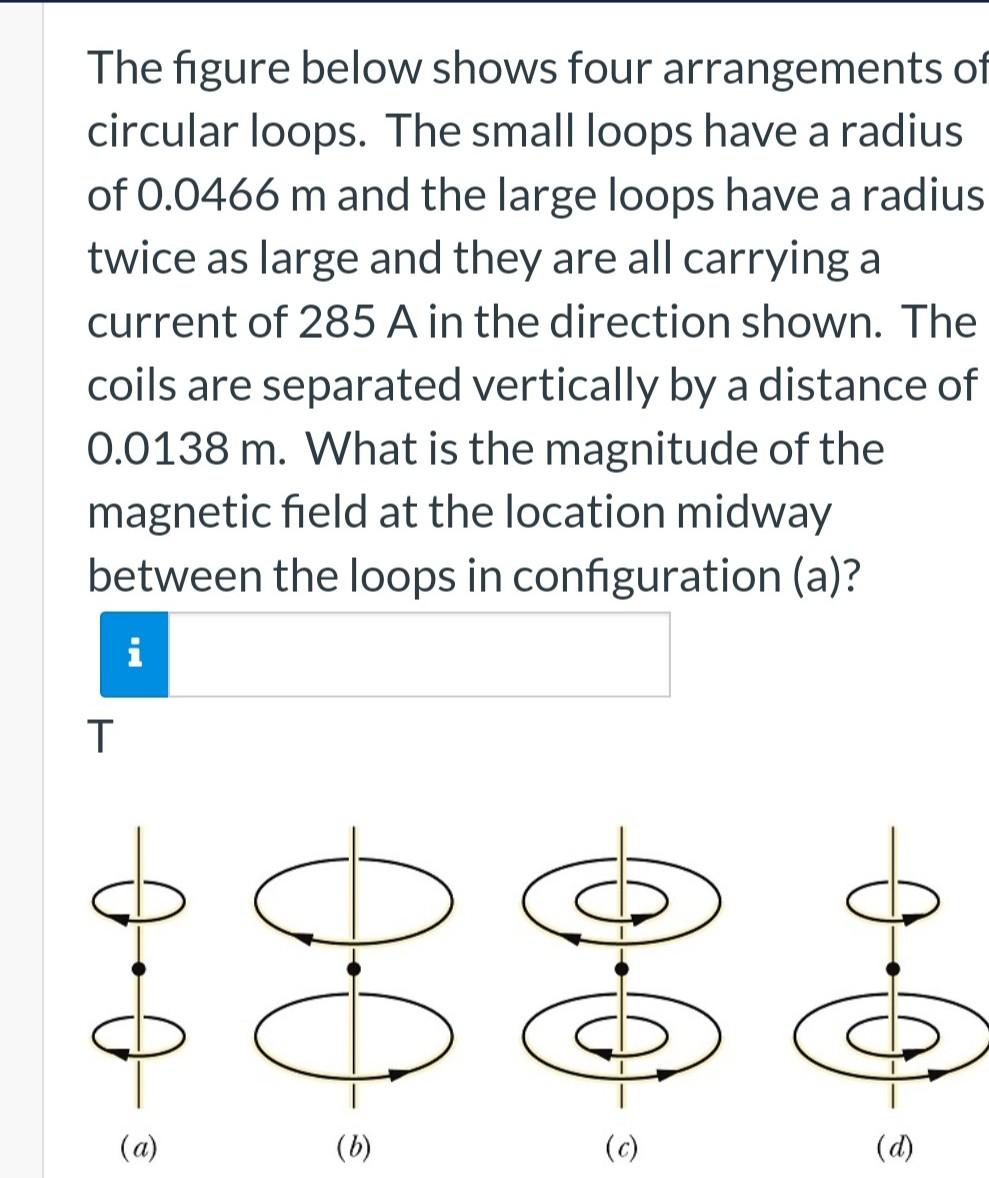Solved The figure below shows four arrangements of circular | Chegg.com