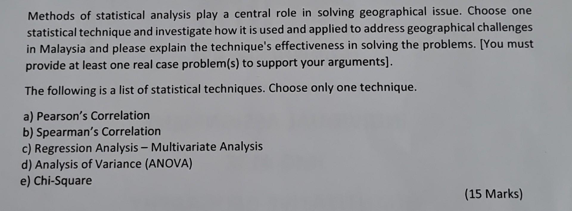 Solved Methods of statistical analysis play a central role | Chegg.com