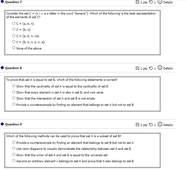 Solved Question 7Consider the set is a letter in the word | Chegg.com
