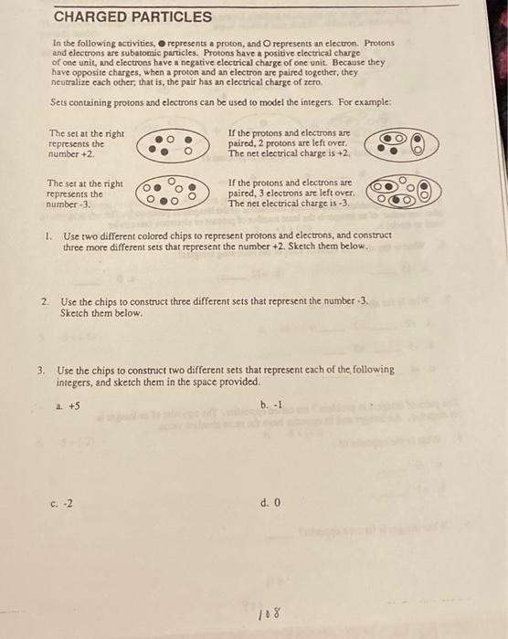 Solved CHARGED PARTICLES In the following activities, O | Chegg.com