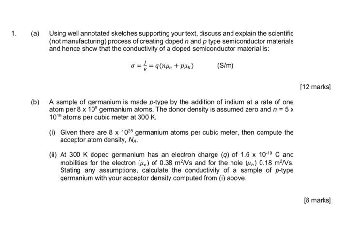 Solved 1. (a) Using well annotated sketches supporting your | Chegg.com