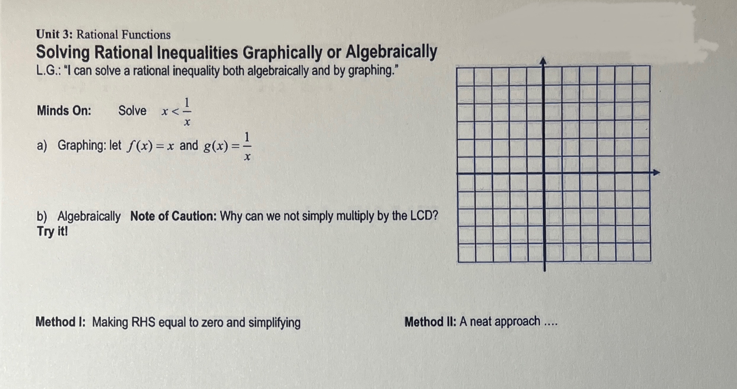 Solved Unit 3: Rational FunctionsSolving Rational | Chegg.com