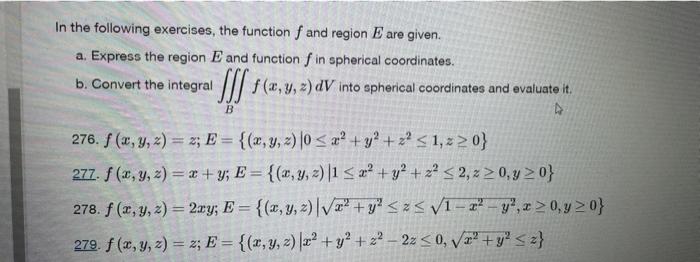 Solved n the following exercises, the function f and region | Chegg.com