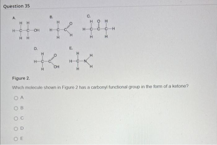 Solved Question 35 Figure 2. Which molecule shown in Figure | Chegg.com