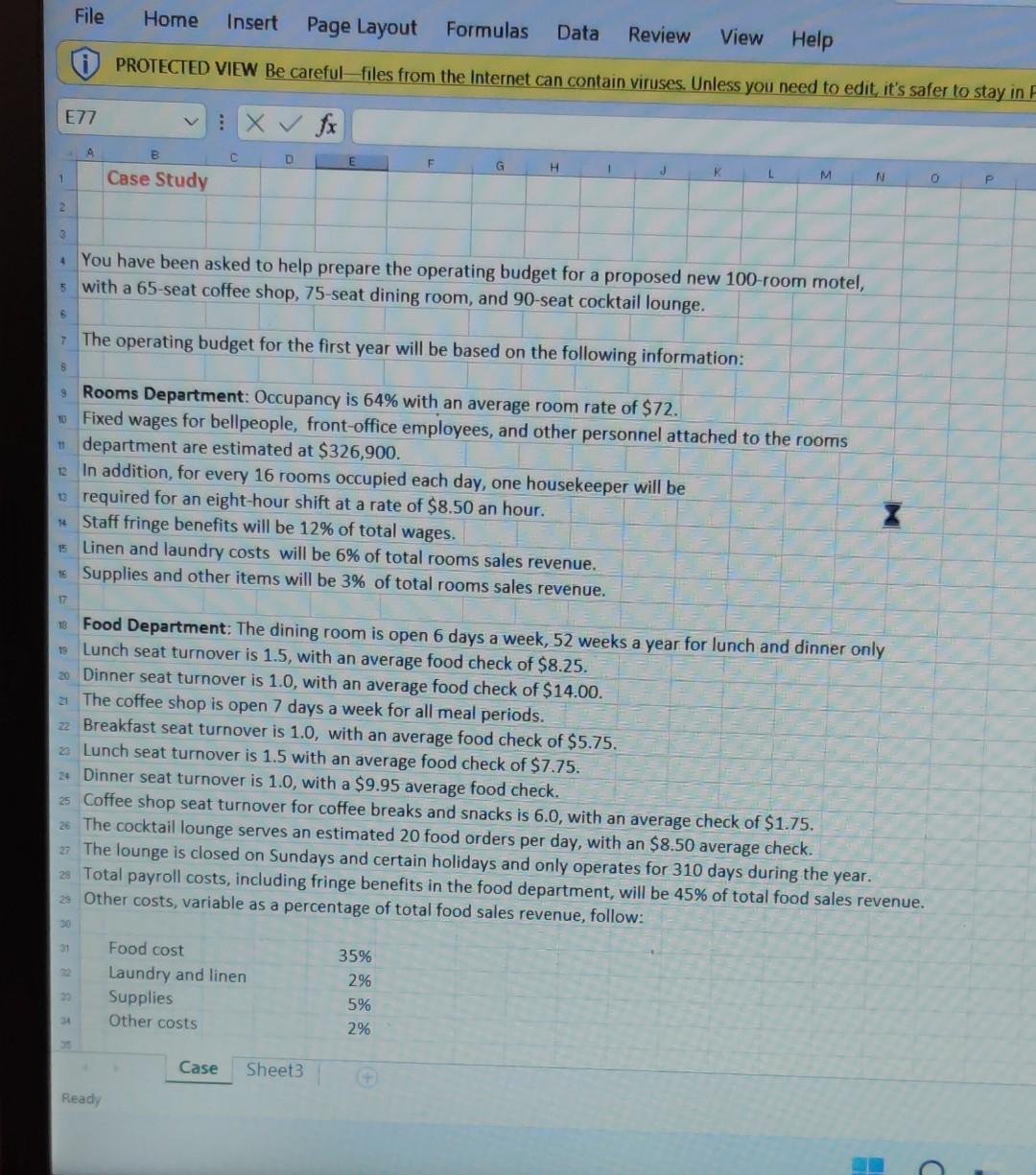Solved File Home Insert Page Layout Formulas Data Review