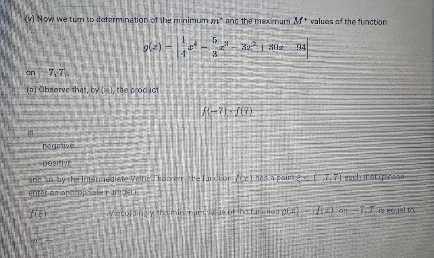 Solved (Min-Max Values of Differentiable Functions). | Chegg.com