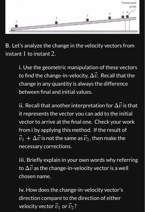 Solved Let's analyze the change in the velocity vectors from | Chegg.com