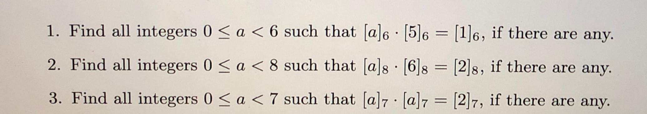 Solved Find all integers 0