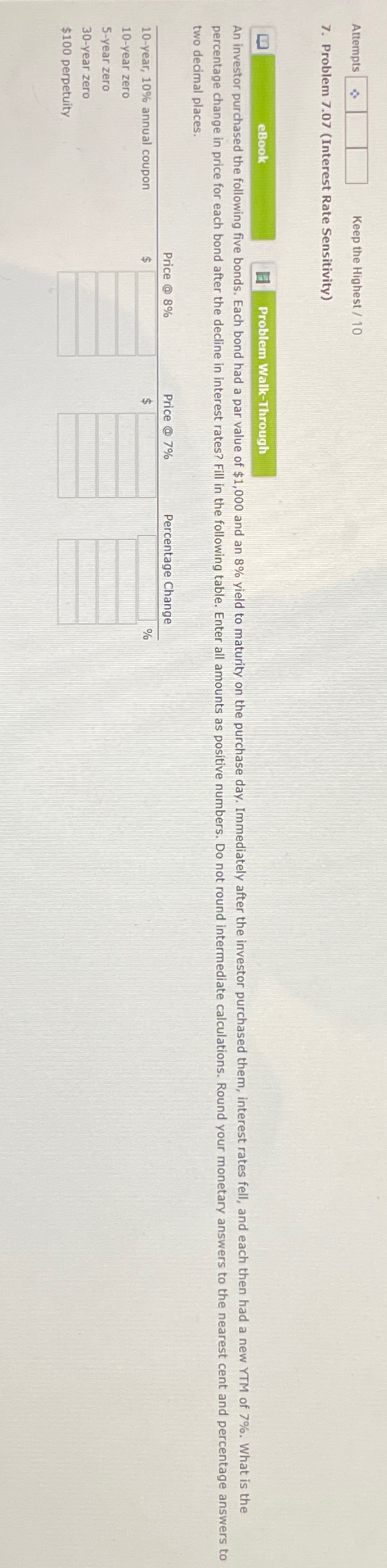Solved AttemptsKeep the Highest / 107. ﻿Problem | Chegg.com